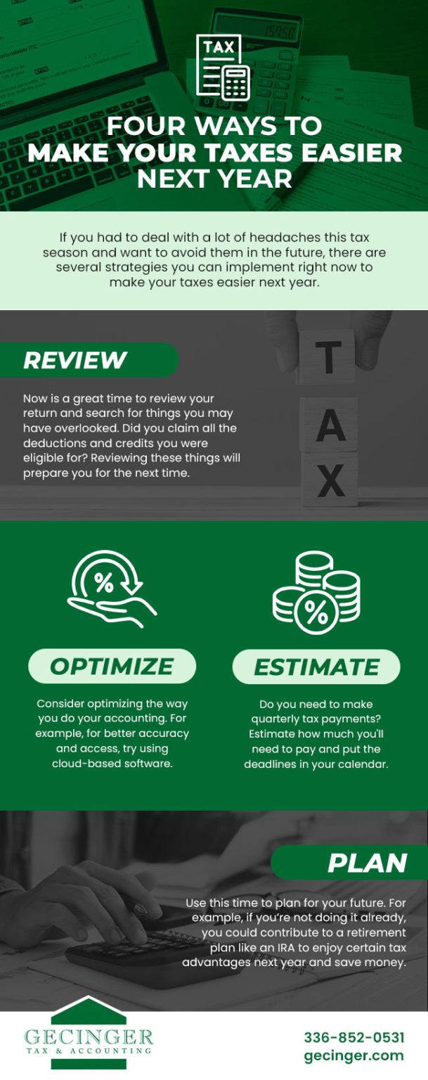 Four Ways to Make Your Taxes Easier Next Year [infographic] | Gecinger ...